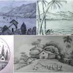 Landscape Drawing Step by Step Tutorial for kids - Kids Art & Craft