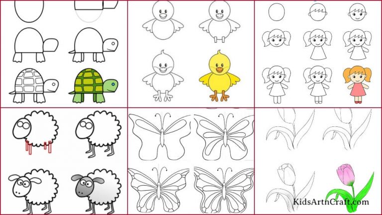 Easy Step by Step Drawing Ideas for Kids - Kids Art & Craft