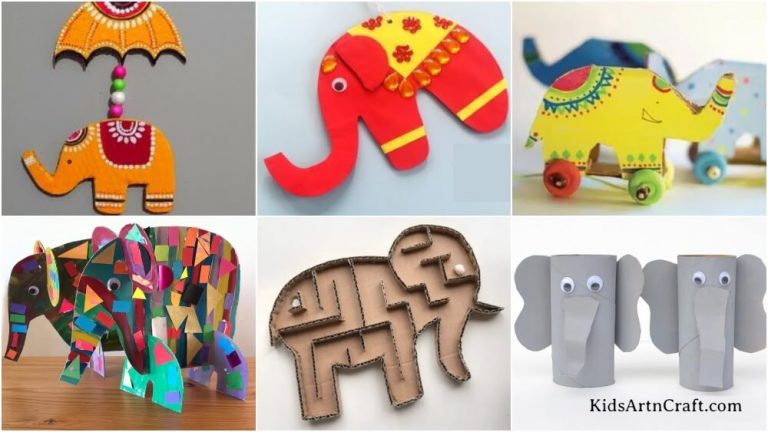 Elephant Cardboard Crafts for Kids - Kids Art & Craft