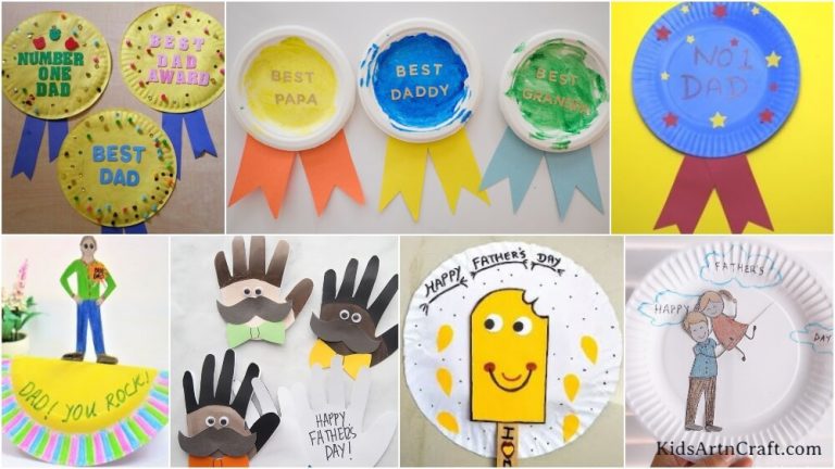 Father’s Day Paper Plate Crafts for Kids - Kids Art & Craft