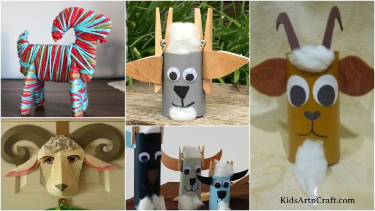 Goat Cardboard Craft For Kids - Kids Art & Craft