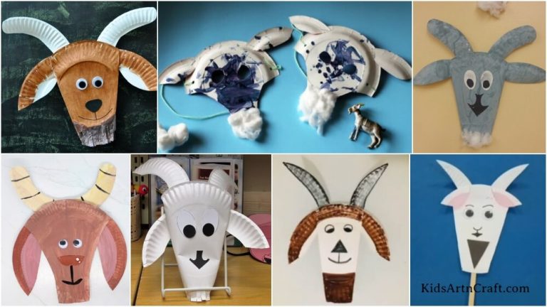 Goat Paper Plate Crafts for Kids - Kids Art & Craft
