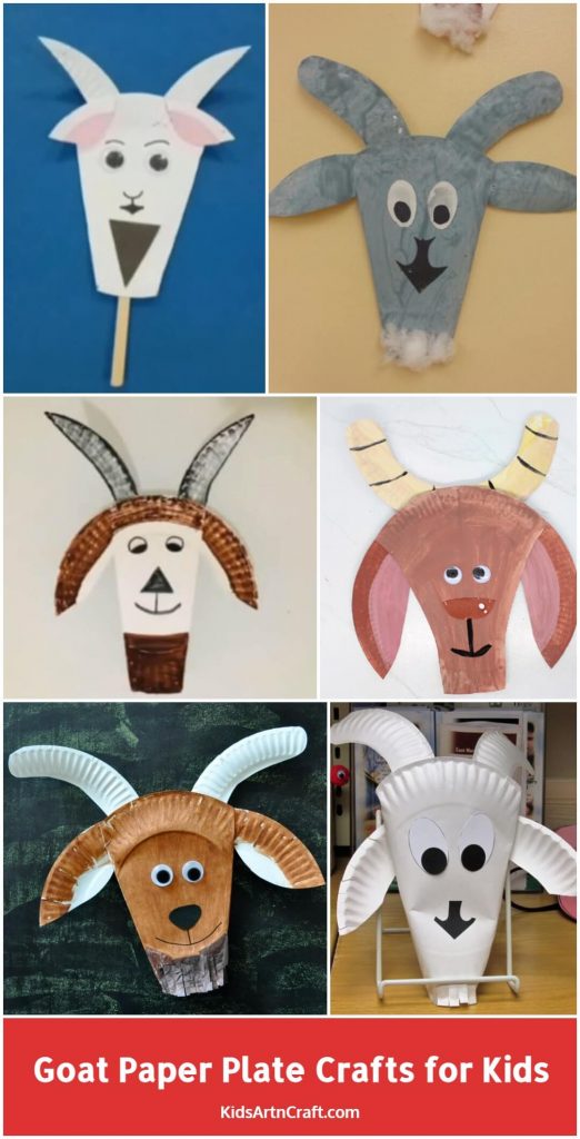 Goat Paper Plate Crafts for Kids - Kids Art & Craft