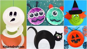 Halloween Paper Plate Crafts for Kids - Kids Art & Craft