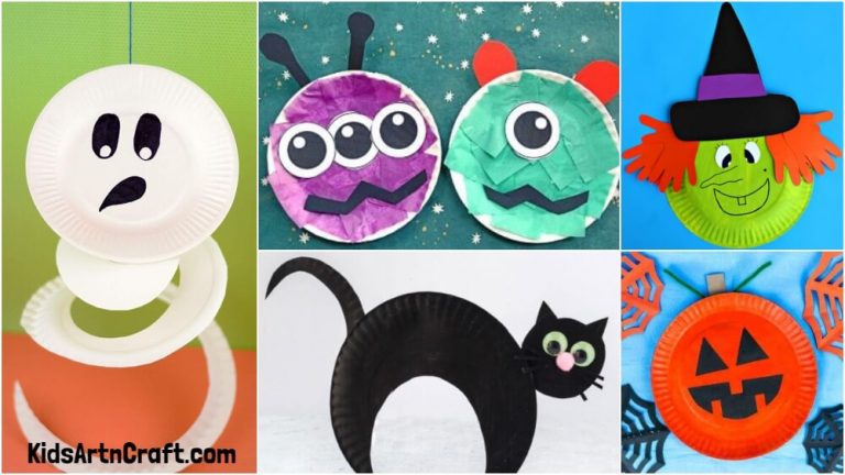 Halloween Paper Plate Crafts for Kids - Kids Art & Craft