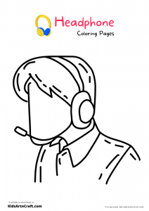 Headphone Coloring Pages For Kids-Free Printable - Kids Art & Craft