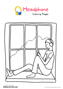 Headphone Coloring Pages For Kids-Free Printable - Kids Art & Craft