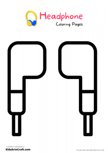 Headphone Coloring Pages For Kids-Free Printable - Kids Art & Craft