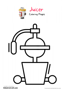 Juicer Coloring Pages For Kids-Free Printable - Kids Art & Craft