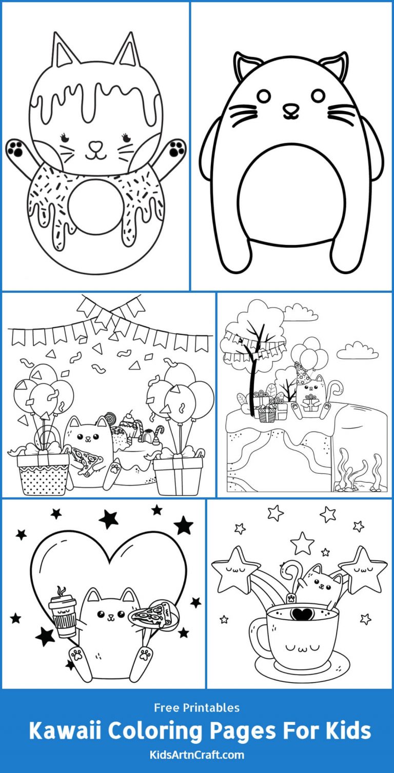 Kawaii Coloring Pages For Kids – Free Printables - Kids Art & Craft
