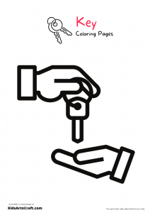 Key Coloring Pages For Kids-Free Printable - Kids Art & Craft