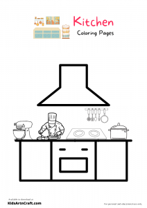 Kitchen Coloring Pages For Kids – Free Printables - Kids Art & Craft