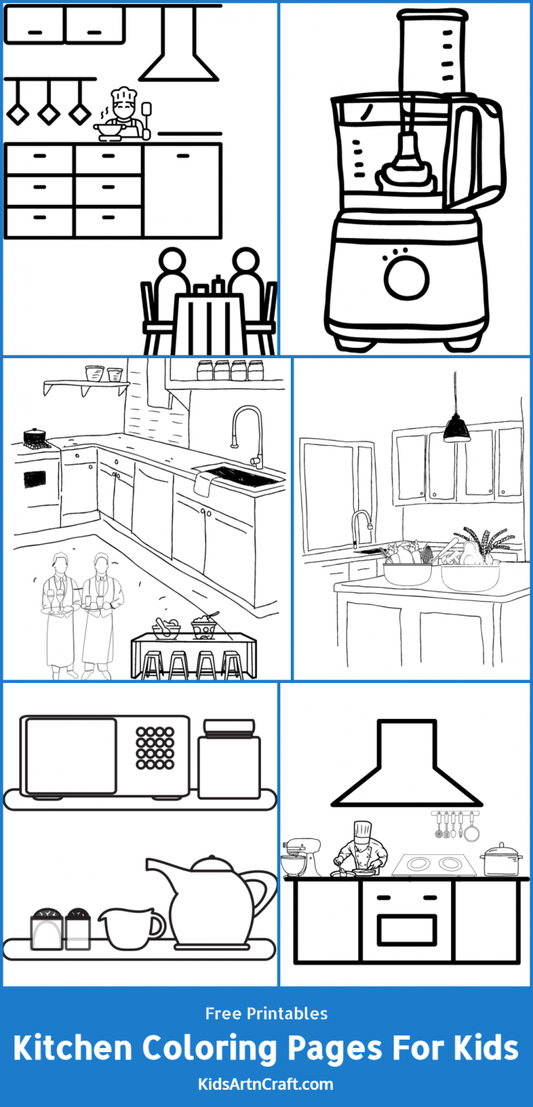 Kitchen Coloring Pages For Kids – Free Printables - Kids Art & Craft
