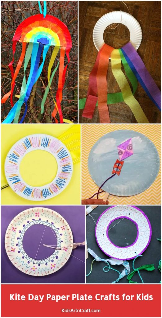 Kite Day Paper Plate Crafts for Kids - Kids Art & Craft