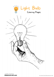 Light Bulb Coloring Pages For Kids-Free Printable - Kids Art & Craft