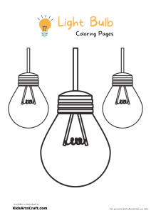 Light Bulb Coloring Pages For Kids-Free Printable - Kids Art & Craft