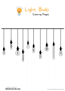 Light Bulb Coloring Pages For Kids-Free Printable - Kids Art & Craft