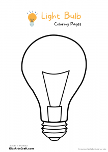 Light Bulb Coloring Pages For Kids-Free Printable - Kids Art & Craft