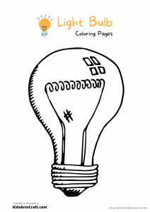 Light Bulb Coloring Pages For Kids-Free Printable - Kids Art & Craft