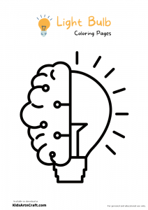 Light Bulb Coloring Pages For Kids-Free Printable - Kids Art & Craft