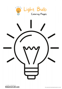 Light Bulb Coloring Pages For Kids-Free Printable - Kids Art & Craft