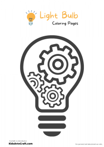 Light Bulb Coloring Pages For Kids-Free Printable - Kids Art & Craft