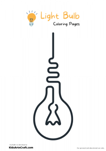 Light Bulb Coloring Pages For Kids-Free Printable - Kids Art & Craft