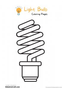 Light Bulb Coloring Pages For Kids-Free Printable - Kids Art & Craft