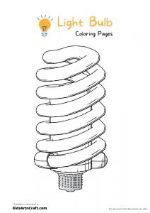 Light Bulb Coloring Pages For Kids-Free Printable - Kids Art & Craft