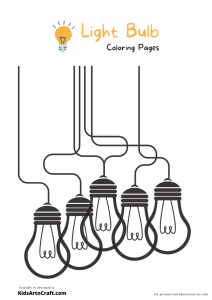 Light Bulb Coloring Pages For Kids-Free Printable - Kids Art & Craft