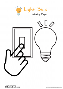 Light Bulb Coloring Pages For Kids-Free Printable - Kids Art & Craft