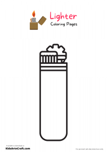Lighter Coloring Pages For Kids - Free Printable - Kids Art & Craft