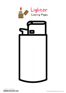 Lighter Coloring Pages For Kids - Free Printable - Kids Art & Craft