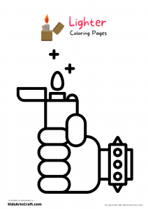 Lighter Coloring Pages For Kids - Free Printable - Kids Art & Craft