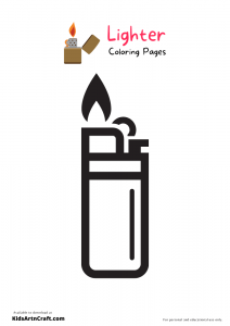Lighter Coloring Pages For Kids - Free Printable - Kids Art & Craft
