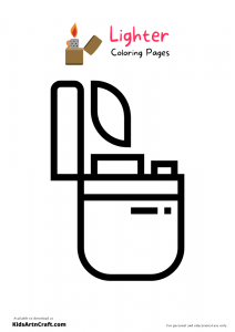Lighter Coloring Pages For Kids - Free Printable - Kids Art & Craft