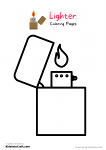 Lighter Coloring Pages For Kids - Free Printable - Kids Art & Craft