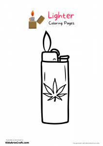 Lighter Coloring Pages For Kids - Free Printable - Kids Art & Craft