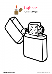 Lighter Coloring Pages For Kids - Free Printable - Kids Art & Craft