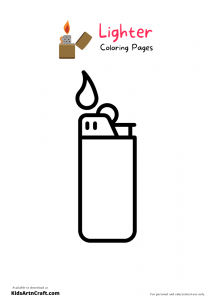 Lighter Coloring Pages For Kids - Free Printable - Kids Art & Craft