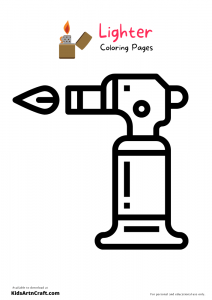 Lighter Coloring Pages For Kids - Free Printable - Kids Art & Craft