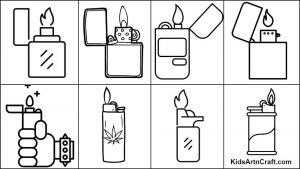 Lighter Coloring Pages For Kids – Free Printable - Kids Art & Craft