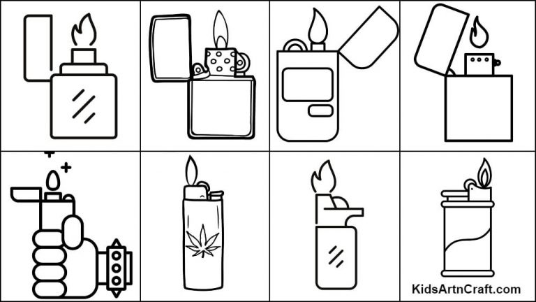 Lighter Coloring Pages For Kids – Free Printable - Kids Art & Craft