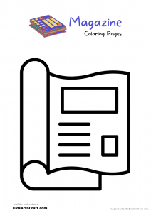 Magazine Coloring Pages For Kids-Free Printable - Kids Art & Craft