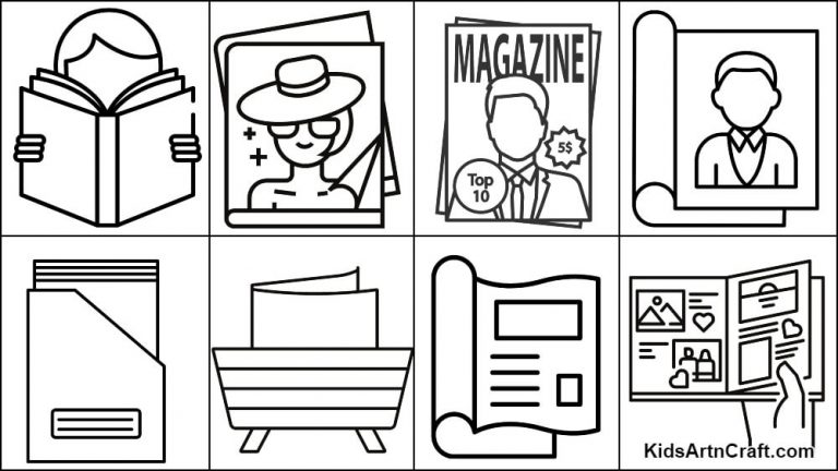 Magazine Coloring Pages For Kids-Free Printable - Kids Art & Craft