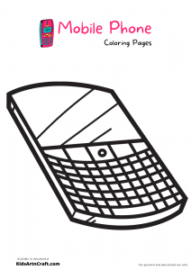 Mobile Phone Coloring Pages For Kids-Free Printable - Kids Art & Craft