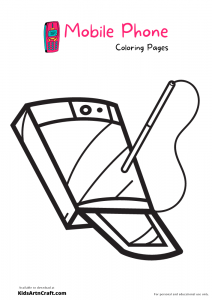 Mobile Phone Coloring Pages For Kids-Free Printable - Kids Art & Craft