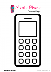 Mobile Phone Coloring Pages For Kids-Free Printable - Kids Art & Craft