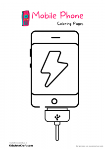 Mobile Phone Coloring Pages For Kids-Free Printable - Kids Art & Craft