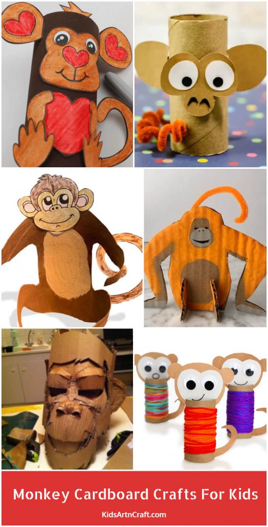 Monkey Cardboard Crafts For Kids - Kids Art & Craft